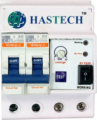 HASTECH MODULAR ELCB+MCB 32 AMP.(30 mA) ELCB+MCB Single Phase 2 pole ...