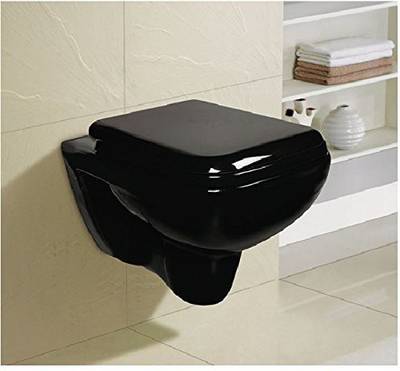 Ceramic Wall Hung/Wall Mounted Square Western Commode With Hydraulic ...