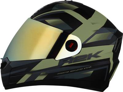 Steelbird Air SBA-1 R2K Full Face Graphics Helmet in Matt Black Battle ...