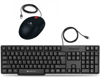 ZEBRONICS Zeb-K20 Keyboard & Zeb-Rise Mouse combo (Zb_03) Combo Set ...