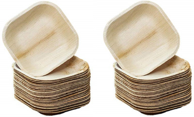 Eco Pure Disposable Eco-Friendly Areca Palm Leaf Square Shaped Plates 4 ...