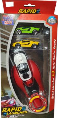 SharvilSons Happy kids Rapid car launcher with 3 metal master racer ...