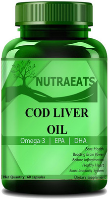 NutraEats Nutrition Cod Liver Oil Capsules | for Immunity Ultra(60 No ...