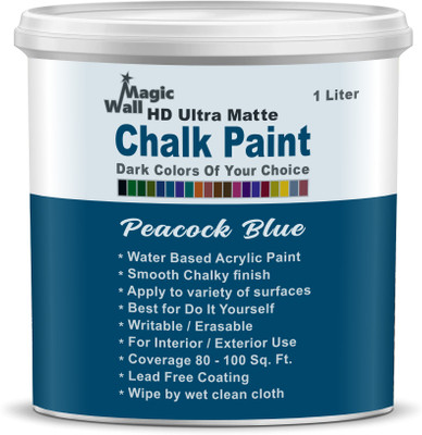 MagicWall Chalk Paint Peacock Blue | 1 Liter - Matt Finish | Water Base ...
