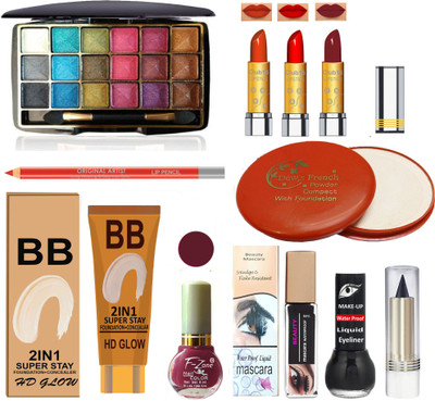 CLUB 16 All In One Makeup Kit of 11 Makeup Items BKM17(Pack of 11 ...