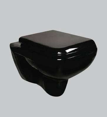 Joyo Cera Black (WC) Black Wall Mounted Water Closet ( Commode ) With ...