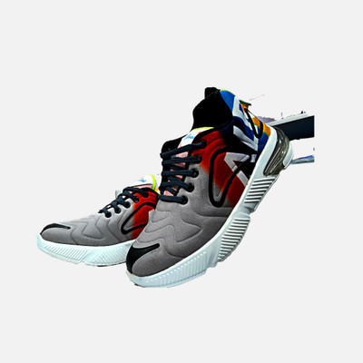 S.M. SAKSHI MEGA MART Good shot Color Block Walking Shoes For Men(Grey ...