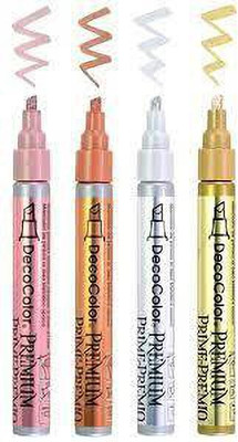 Marvy Uchida DecoColor Premium Paint Marker Chisel Set of 4 ( Copper ...