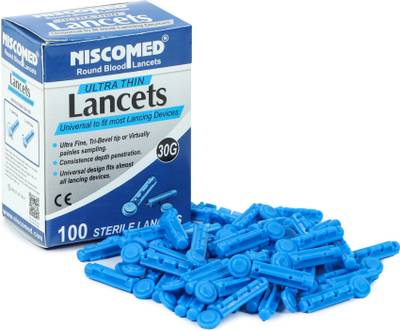 Niscomed Glucometer Blood Lancet 100 Pieces ,Round Lancet Needle ,Test ...
