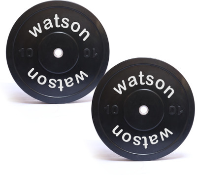 Watson Bumper Plates with 2 Inch Metal Insert, Weights for Home Gym ...