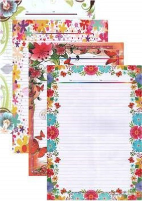 Eclet 60 Sheet One Side Ruled Designer Sheets, A4 Size - Pack of 60 ...