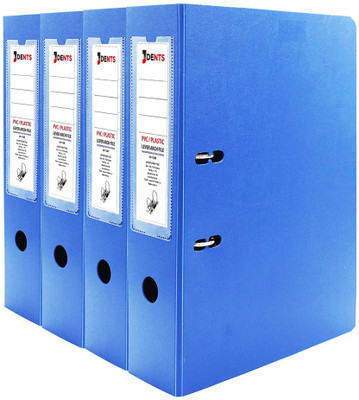 JDENTS Plastic Lever Arch Binder Box File (Blue, Set of 4) for Legal ...