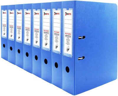 JDENTS Plastic Lever Arch Binder Box File (Blue, Set of 8) for Legal ...