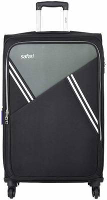 SAFARI SWIFT PLUS 59 4W BLACK Expandable Cabin Suitcase - 20 inch ...
