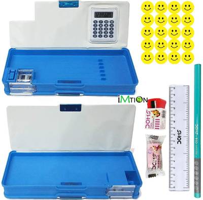 imtion Combo 6 in 1 ( Pencil Box with Calculator + Eraser + Sharpener ...