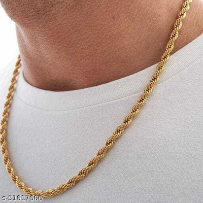 21 Inches,20 Grams Gold Chain For Men Boys Women Girl Trendy Fancy ...