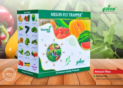 Green Revolution Melon Fruit Fly Trapper (Vegetable Fruit Fly Pheromone Trap) Complete for a one ...