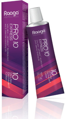 RAAGA PROFESSIONAL Pro 10 Express Permanent Hair Color | Black 1 | 90 ...