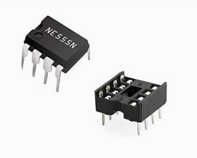 CKE NE555 Timer ICs With 8 Pin IC Base for General purpose Pack of 10 ...
