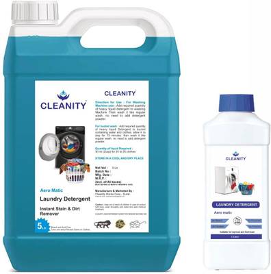 cleanity Premium Liquid Detergent for front load and top load machine(5 ...