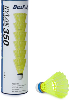 Bearfitz M 350, medium & stable flight speed Nylon Shuttle - Yellow ...