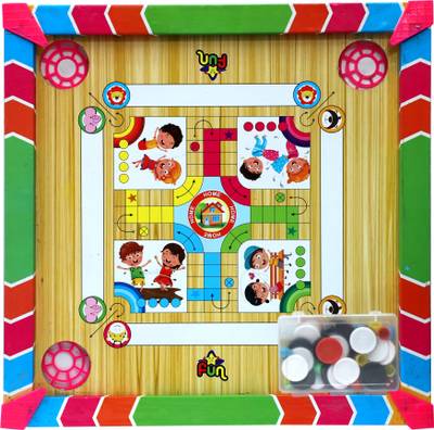 MegaPlay Carrom Board With 3 Games (Carrom Board, Ludo & Snakes And ...