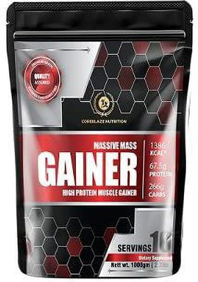 Coreblaze Nutrition MASSIVE MASS GAINER - 2.2 LBS - (1 KG) - CHOCOLATE ...