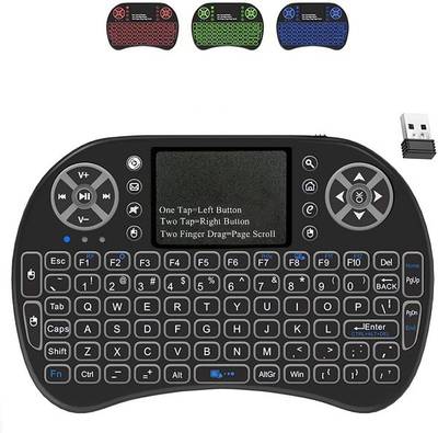 coolcold Mini Keyboard Backlight with Touchpad Mouse, Mini Wireless ...