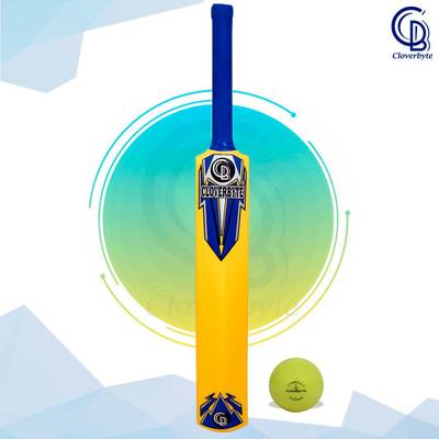 CLOVERBYTE Cricket Yellow Bat 5 No. Size Plastic Cricket Bat With Wind ...