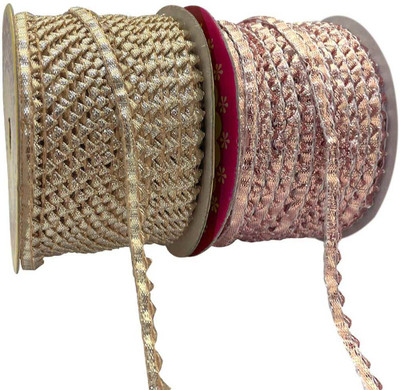 EmbroideryMaterial.com Samosa Lace Design Trim Rolls Combo in Gold ...