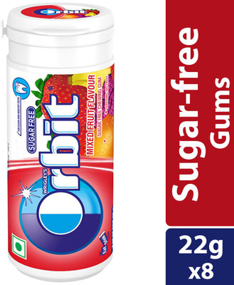 Orbit Sugar-Free Chewing Gum Mixed Fruit Chewing Gum(8 x 22 g) - PaisaWapas