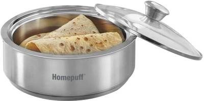 Home Puff Fresh Roti Casserole, Dosa/Idli, Chapati Server with Glass ...
