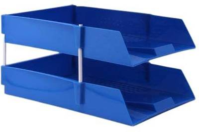 Kebica 2 Compartments Acrylic Best Quality 2 Tier File Tray Documents ...