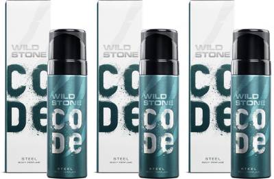 Wild Stone CODE Steel Pack of 3 (150ml each) Perfume Body Spray - For ...