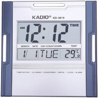 44% OFF on Kmart Digital 30 cm X 25 cm Wall Clock(Silver, Blue, With ...