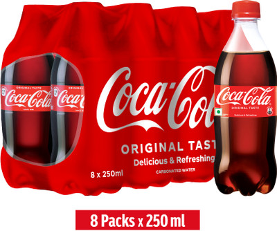 Coca-Cola Original Taste Plastic Bottle(8 x 250 ml) - PaisaWapas