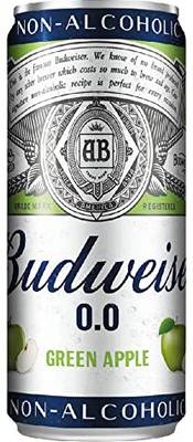 Budweiser Non Alcoholic Green Apple Can 330ml Can - Price History