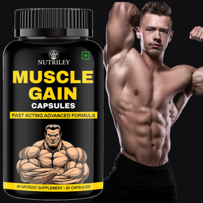 NUTRILEY Weight Gainer Capsule, Muscle Gain Tablet For Men(60 Capsules ...