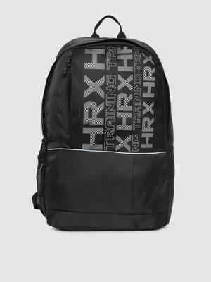 HRX by Hrithik Roshan Unisex Black Brand Logo Net Training Backpack 23 ...