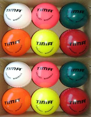 TIMA Cricket Windball Training Cricket Ball (Pack of 12) Cricket Tennis ...