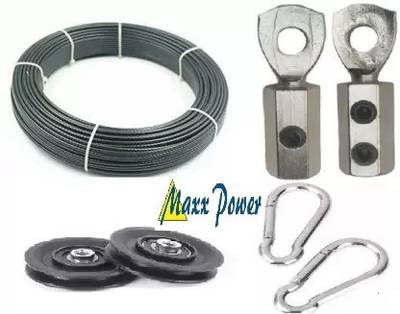 MAXX POWER HEAVY GYM MACHINE WIRE 5 MTR+2 LOCK+2 PULLEY+2 S LOCK Multi ...