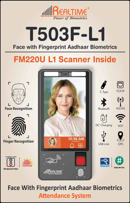 Realtime Pre_T503F-L1 FACE WITH FINGER PRINT Aadhaar Biometrics Aendance System Access Control ...