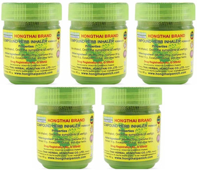 Hong Thai Traditional Thai Compound Herbal Inhaler Pack Of 5 - Made in ...