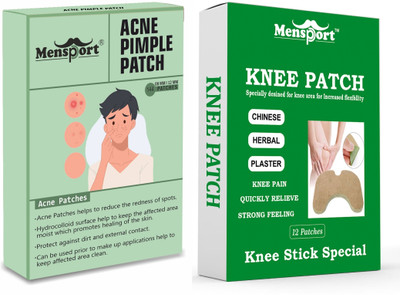 Mensport Pain Relief Knee Patches & Anti Acne Pimple Patches Remove ...