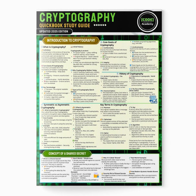 Cryptography & Encryption Quick Book 2025 | Laminated Cheatsheet ...