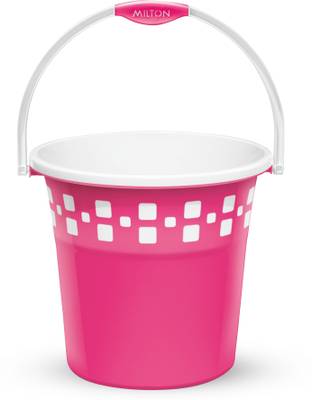 MILTON Mozaic Plastic Bucket With Handle, 25 Liters, Pink 25 L Plastic ...