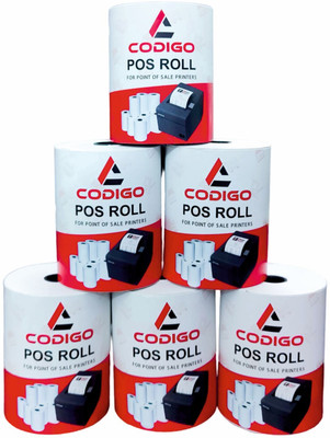 Codigo POS Roll 3 Inch X 50Mtrs. (20 Rolls) Thermal Cash Register Paper ...