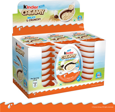 Kinder Creamy Milk & Crunchy Rich in Milk Solids Crackles(24 x 19 g ...