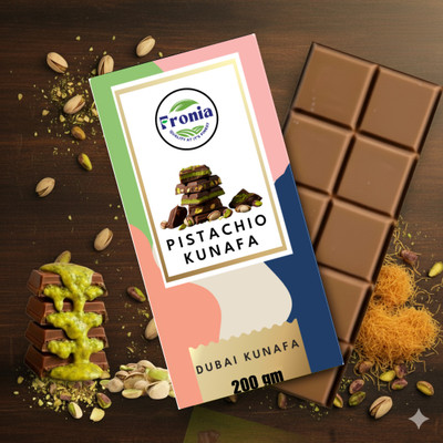 fronia Kunafa Dubai Chocolate Bar With Pistachio 200gm Bars(30 g ...