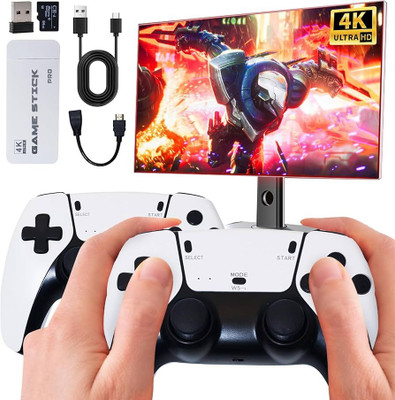 GameStick 2.4G Wireless Controller 4K HD Console Built-in 10k+ Retro ...